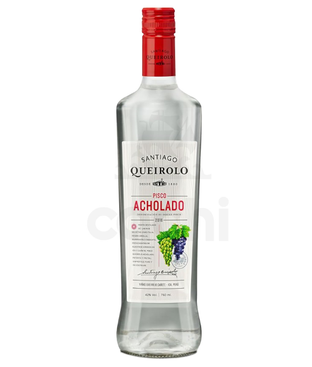 Pisco Peruano Santiago Queirolo Acholado 700ml