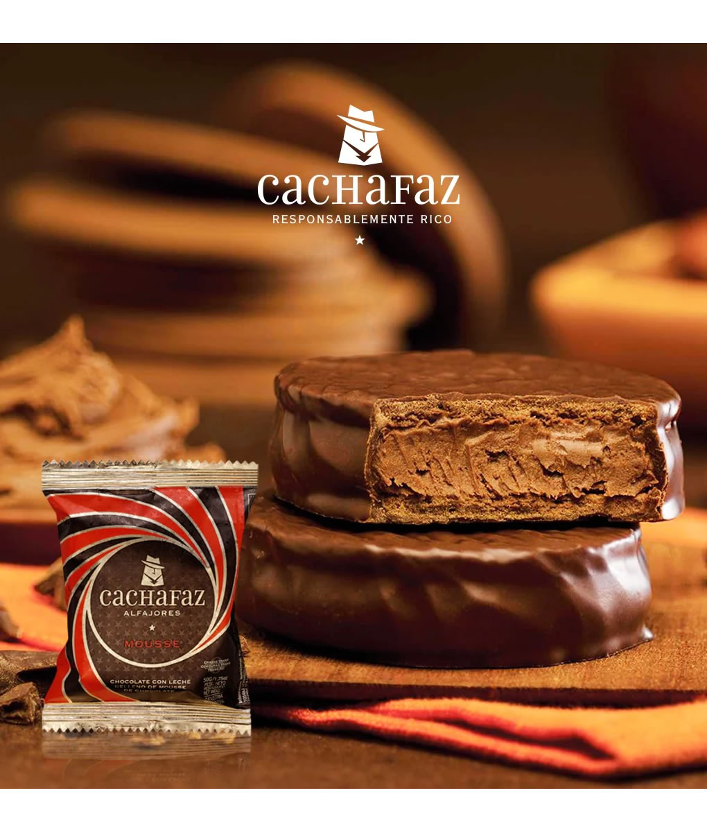 Alfajor Cachafaz de Mousse de Chocolate 6u