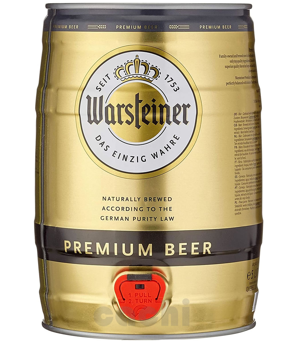 Cerveza en Barril Warsteiner 5lt Alemana Pura Malta
