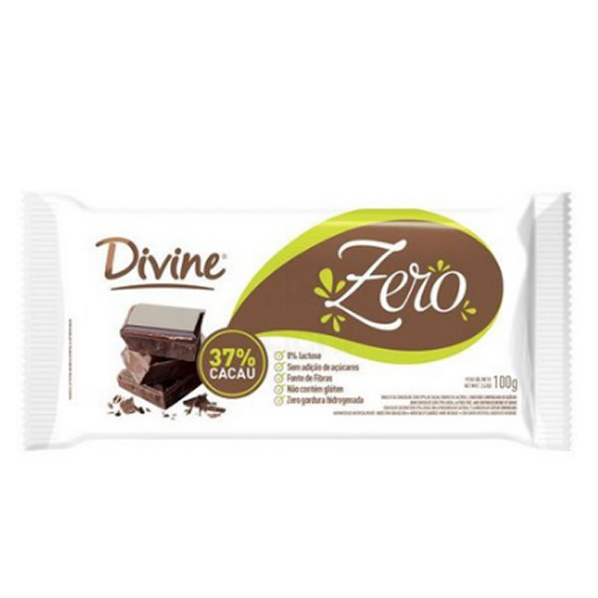 Chocolate Divine Zero 37% Cacao 100gr